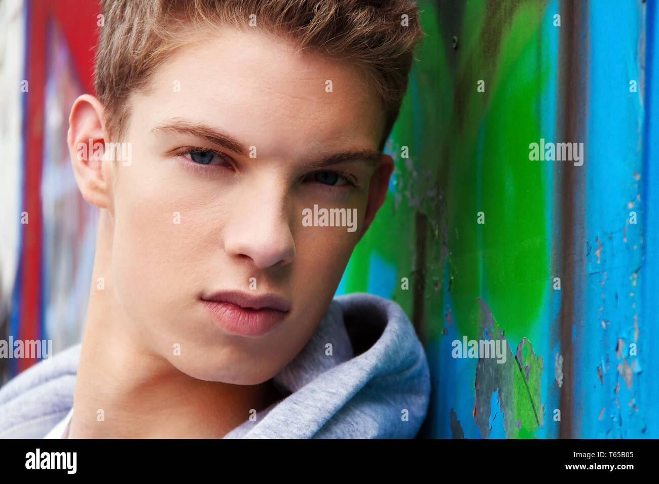 cool looking teenager Stock Photo - Alamy