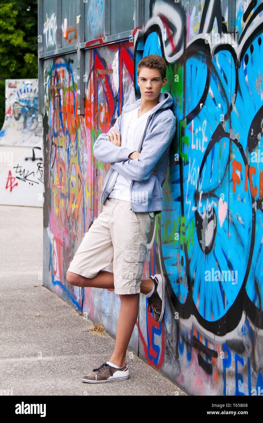 cool looking teenager Stock Photo - Alamy