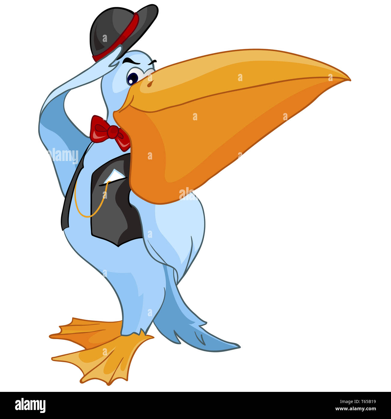 Vector illustration cartoon pelican hi-res stock photography and images ...