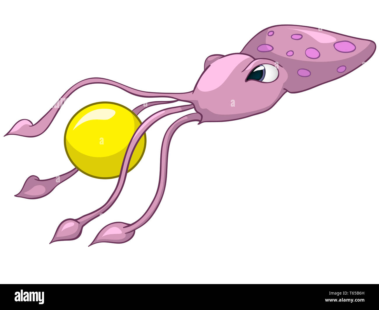Cartoon squid hi-res stock photography and images - Alamy