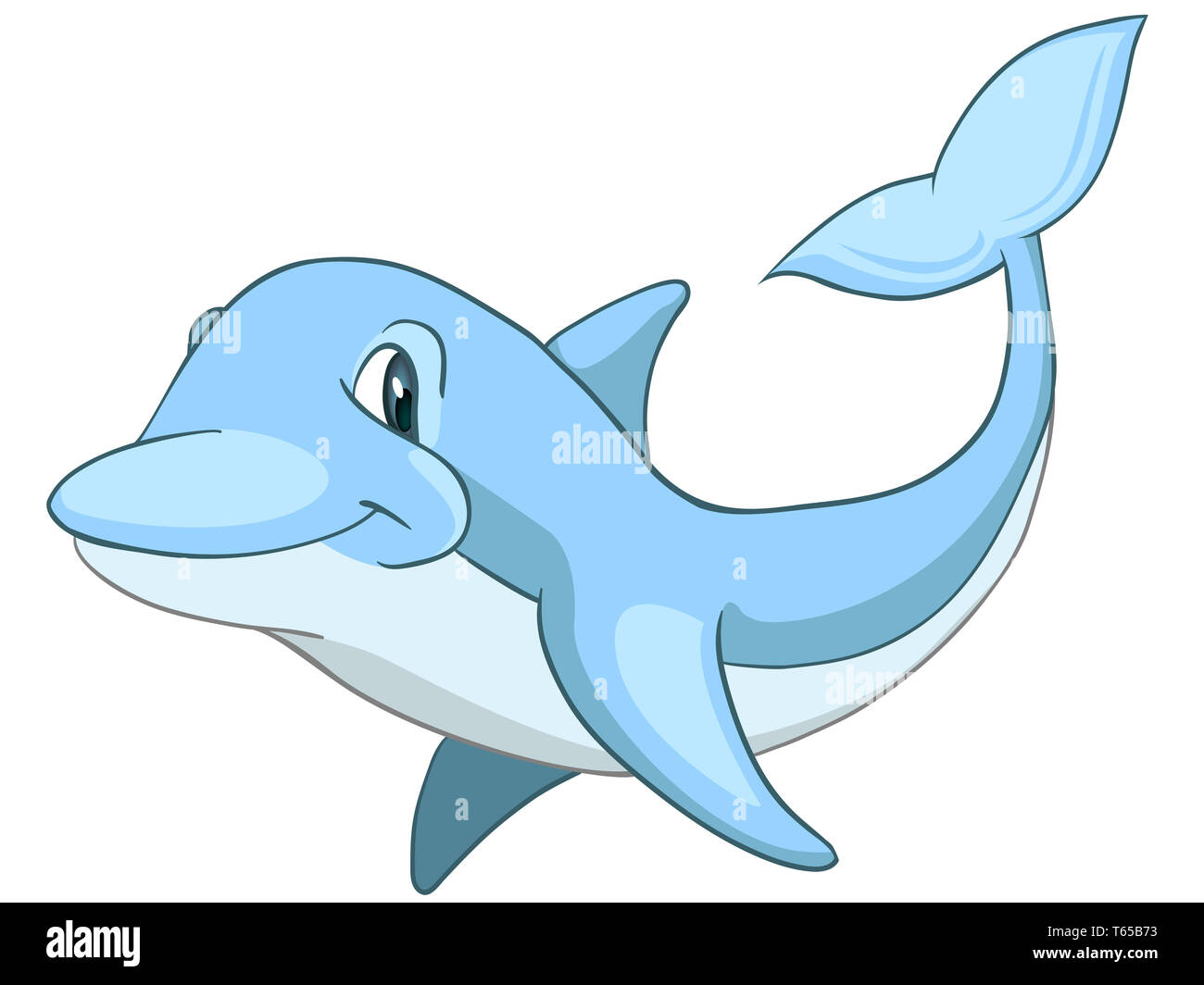Cartoon Character Dolphin Stock Photo - Alamy