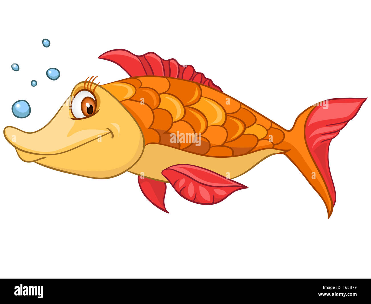Cartoon Character Fish Stock Photo - Alamy