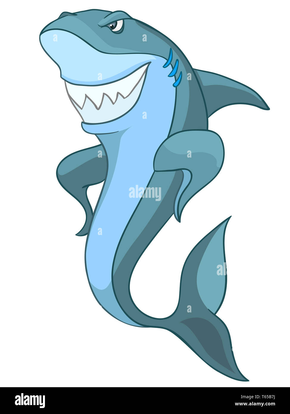 Cartoon happy shark hi-res stock photography and images - Alamy