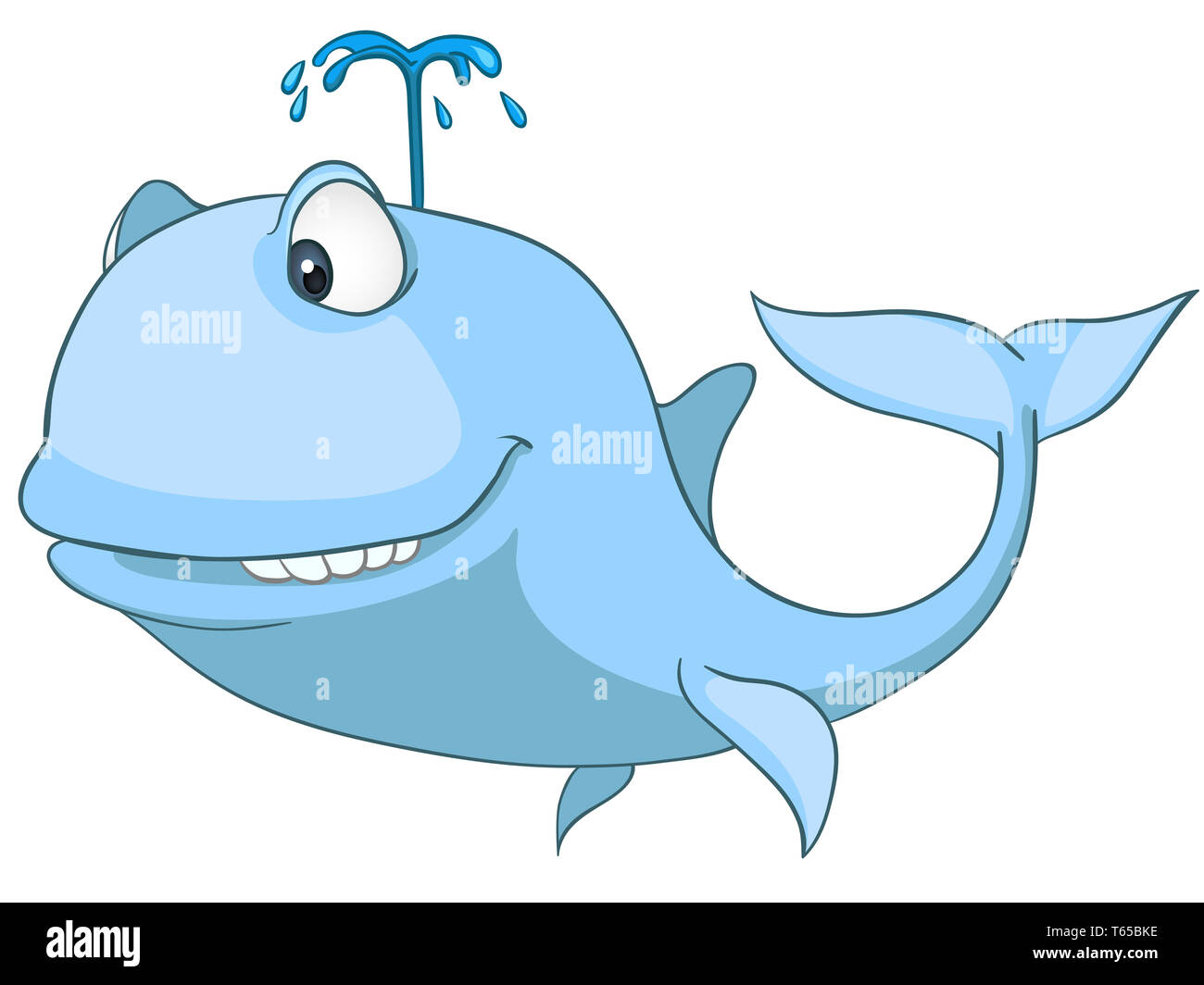 Cartoon Character Whale Stock Photo - Alamy