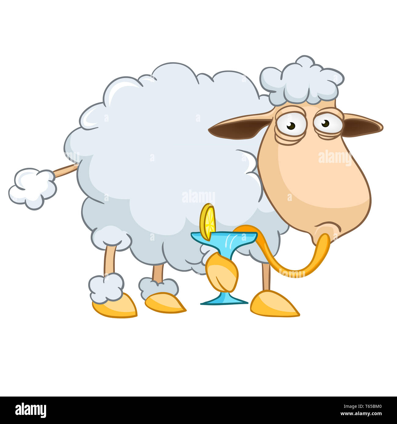 Cartoon Character Sheep Stock Photo - Alamy