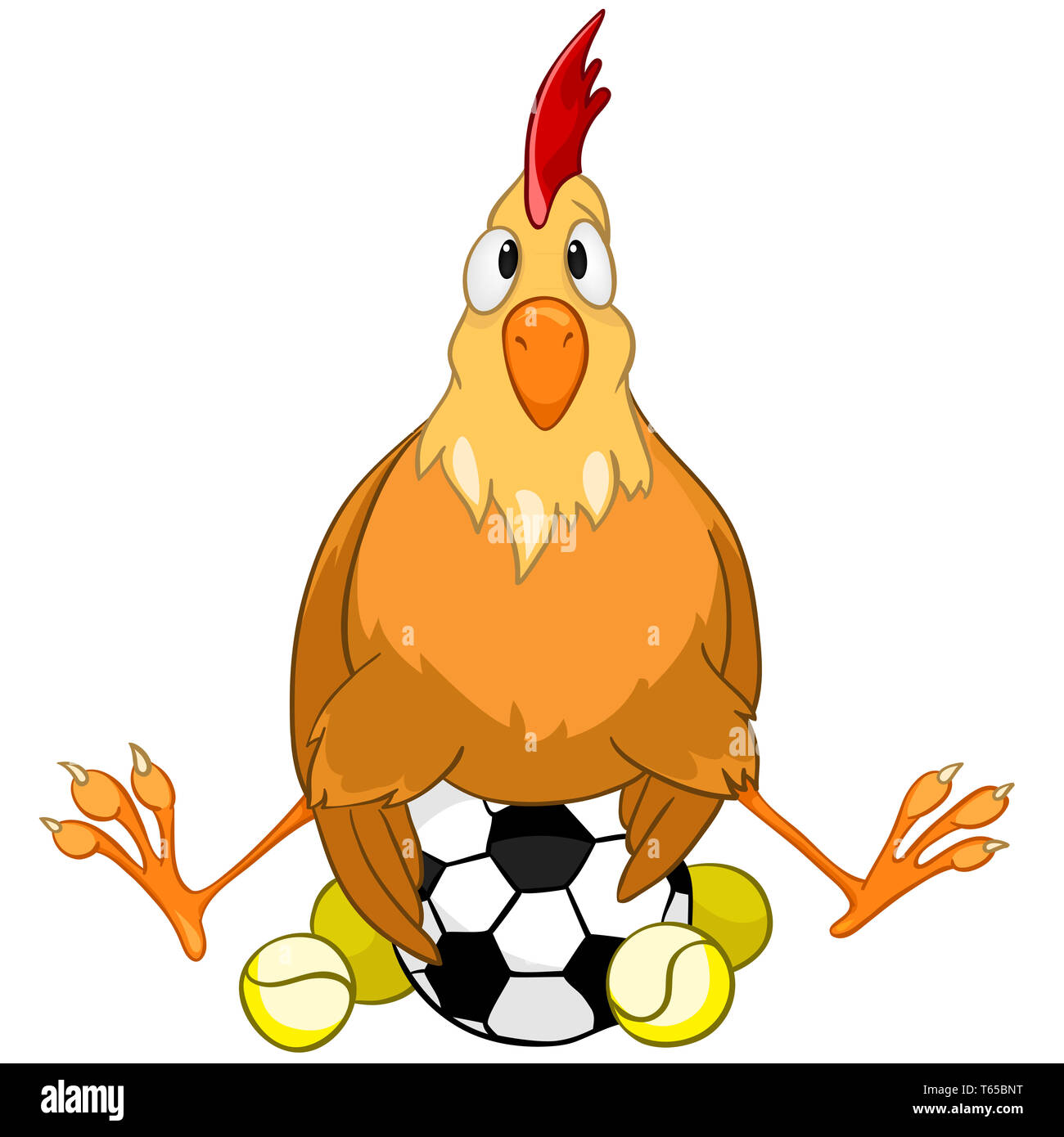 Cartoon Character Chicken Stock Photo - Alamy