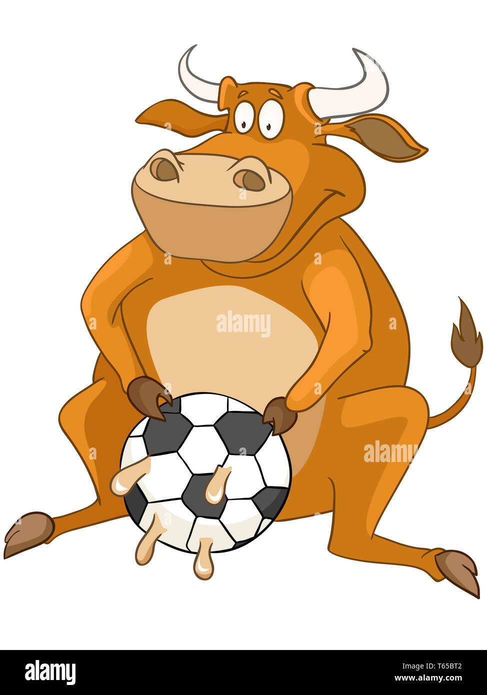 Cartoon Character Cow Stock Photo - Alamy