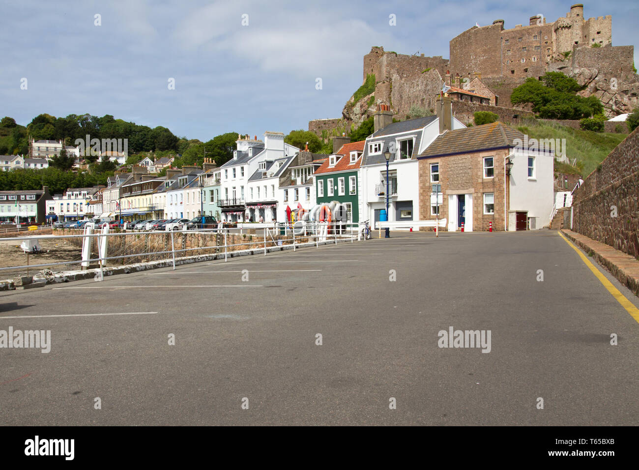Mont Orgueil Castle in Gorey, Jersey, UK Stock Photo - Alamy