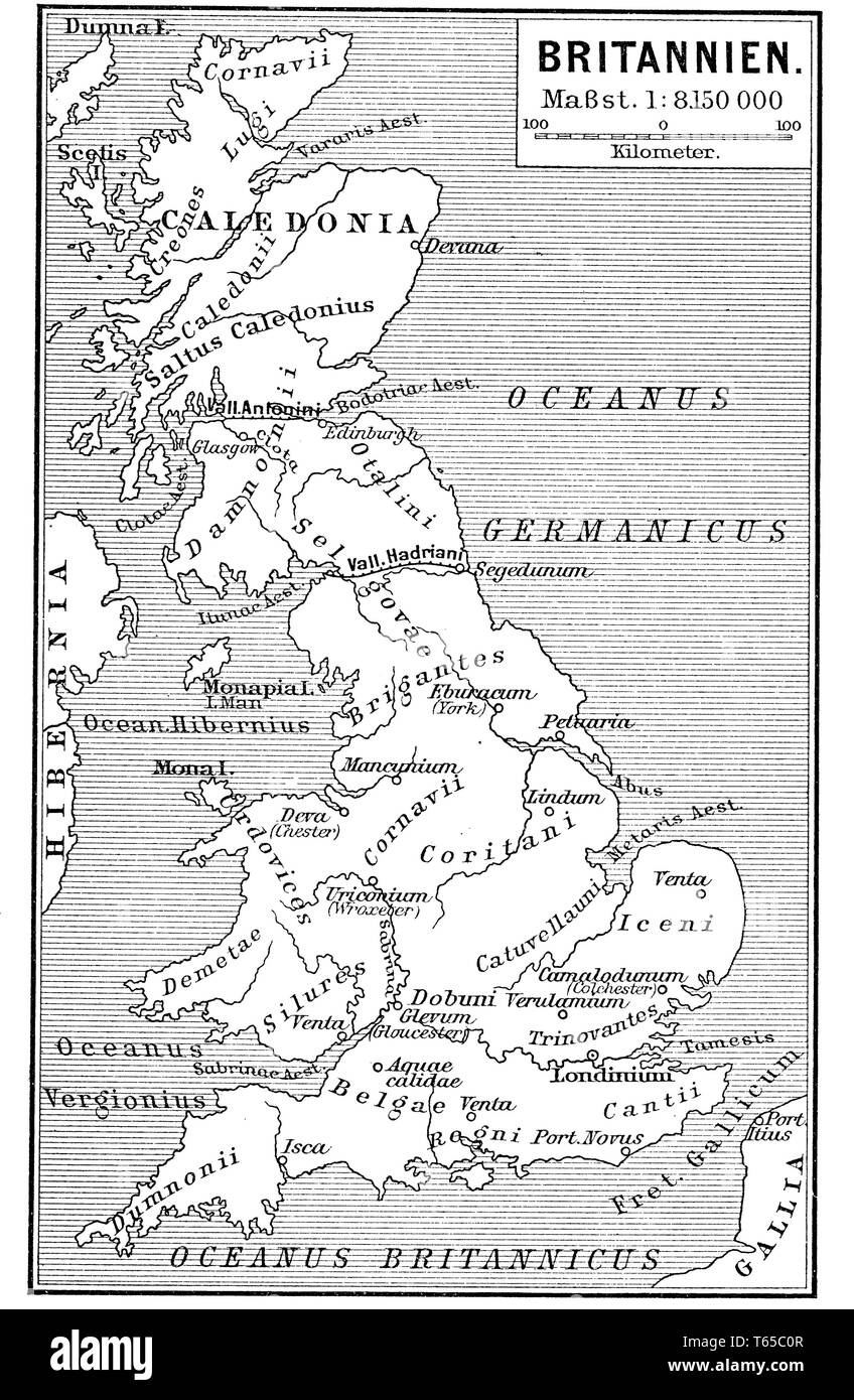 Map of roman britain hi-res stock photography and images - Alamy