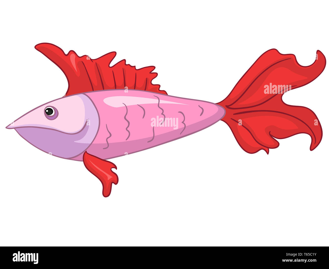 Cartoon Character Fish Stock Photo - Alamy