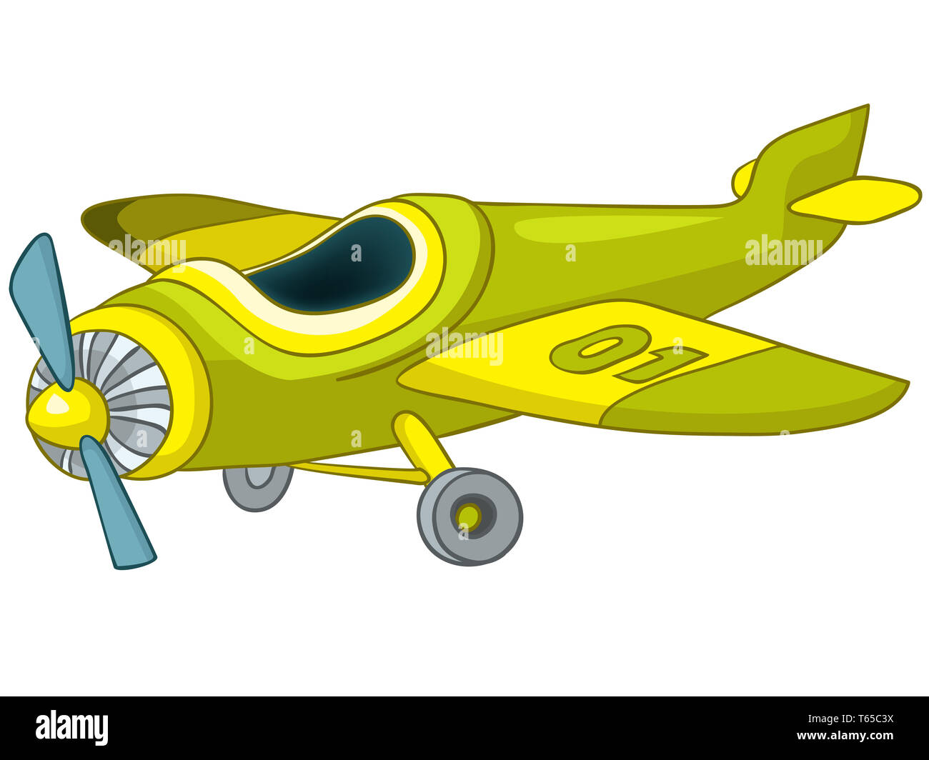 Cartoon airplane flying Cut Out Stock Images & Pictures - Alamy