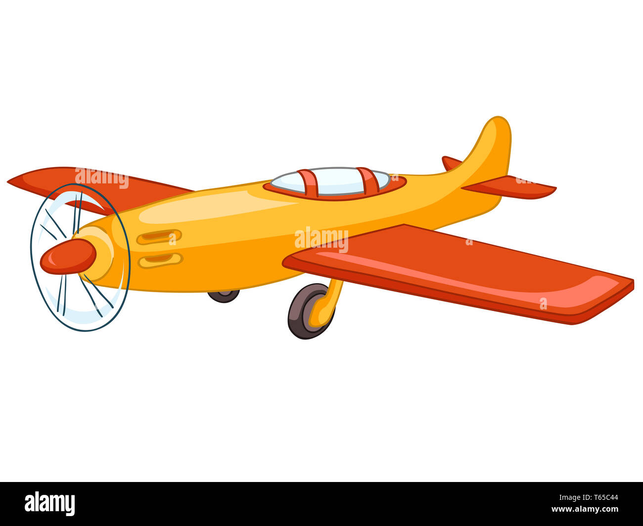 Cartoon airplane flying Cut Out Stock Images & Pictures - Alamy