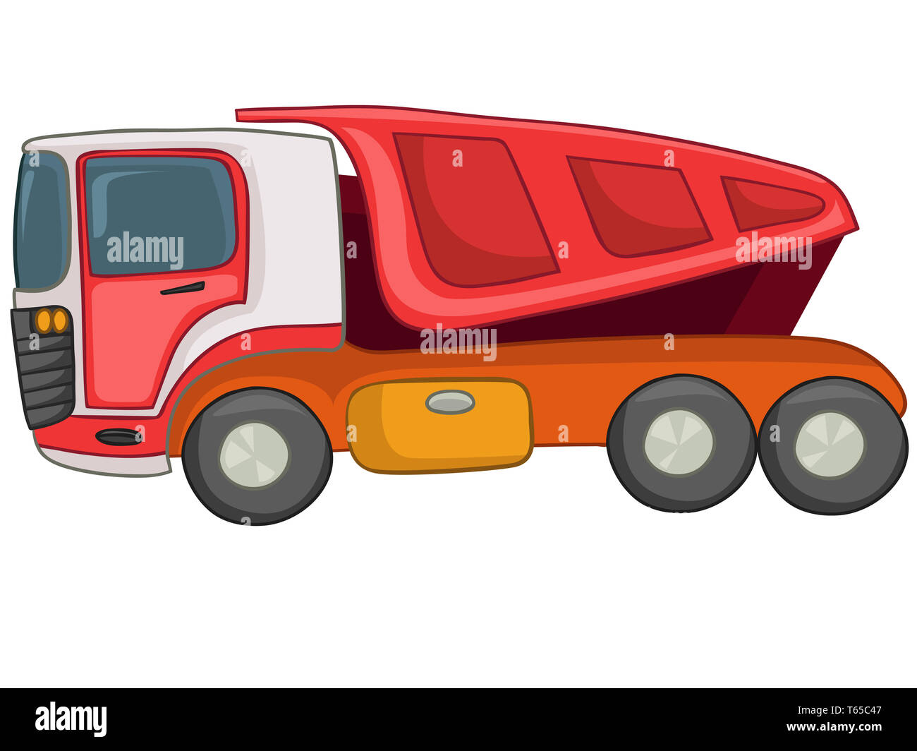 Container truck cartoon illustration hi-res stock photography and ...