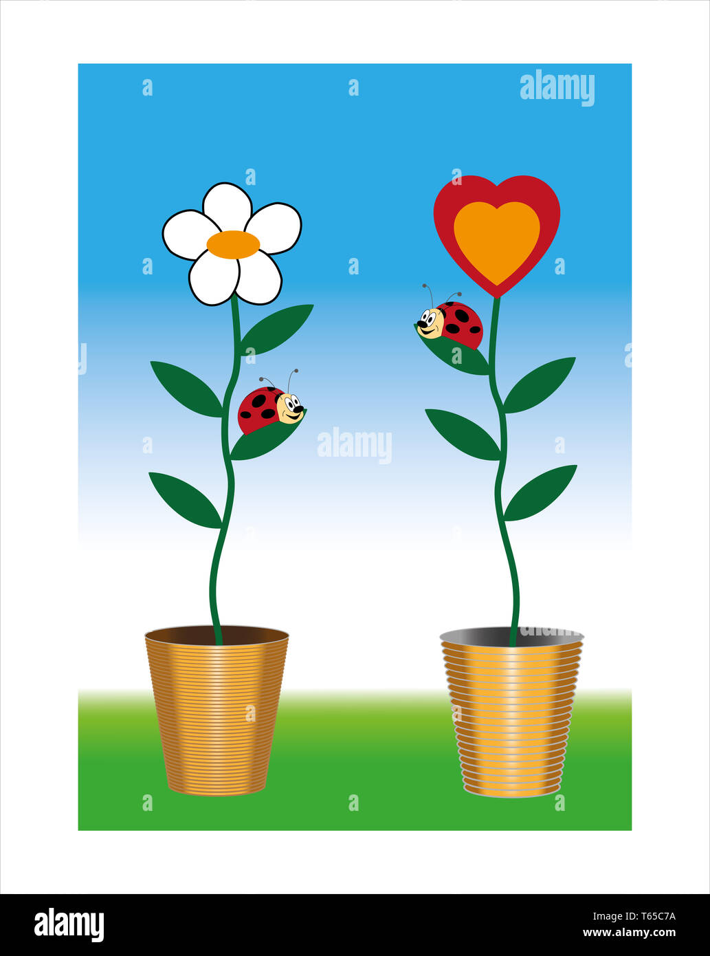 Small flower ladybug Cut Out Stock Images & Pictures - Alamy