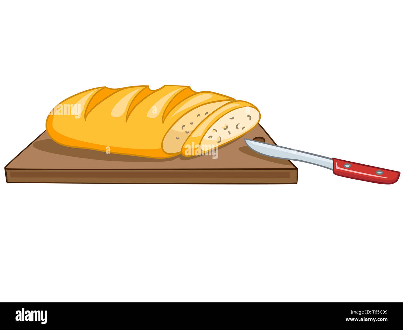 Cartoon Food Bread Stock Photo - Alamy