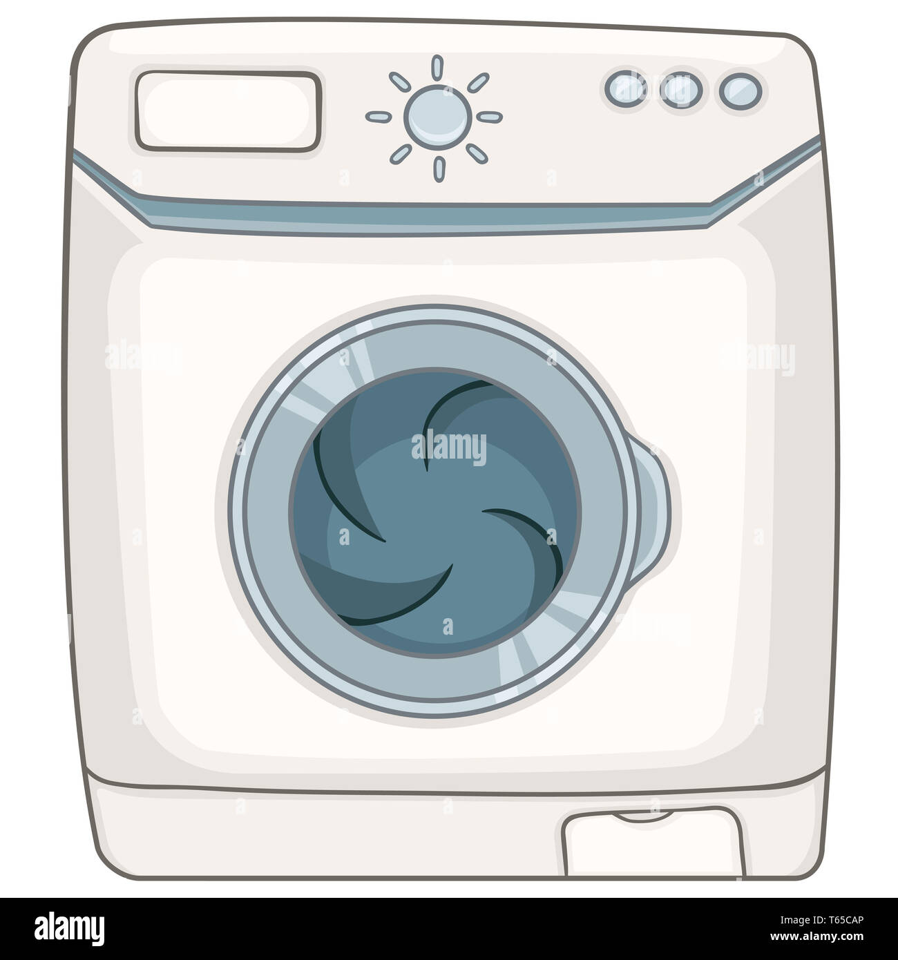 Cartoon Appliences Washing Machine Stock Photo - Alamy