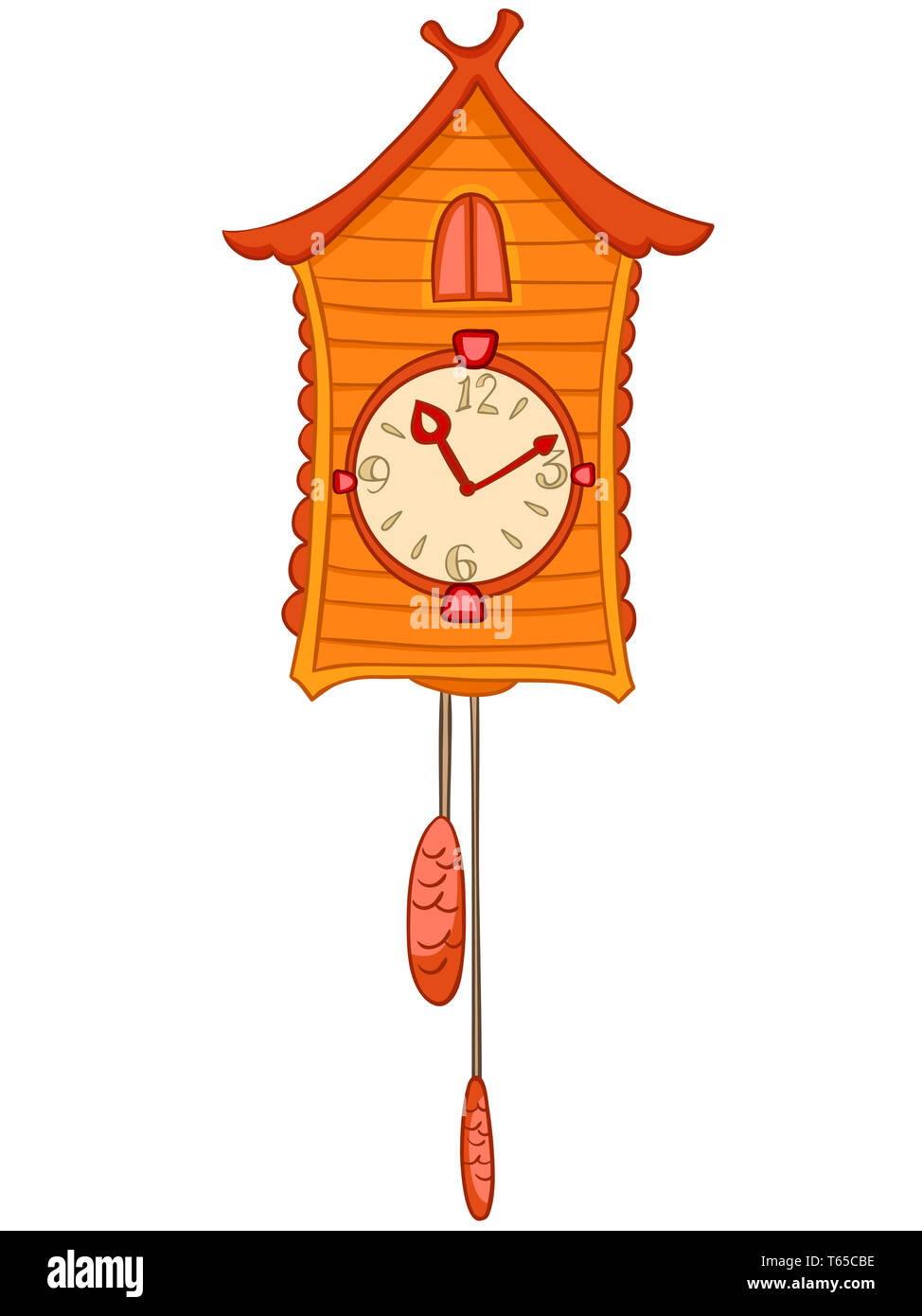 Cartoon Home Clock Stock Photo - Alamy