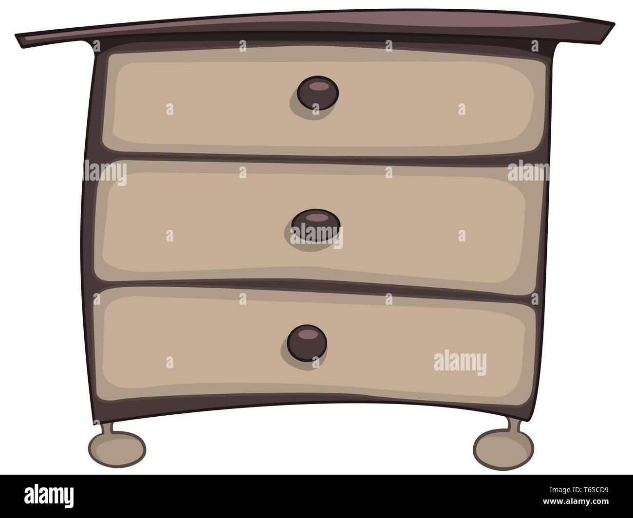 Cartoon Home Furniture Chest of Drawers Stock Photo - Alamy