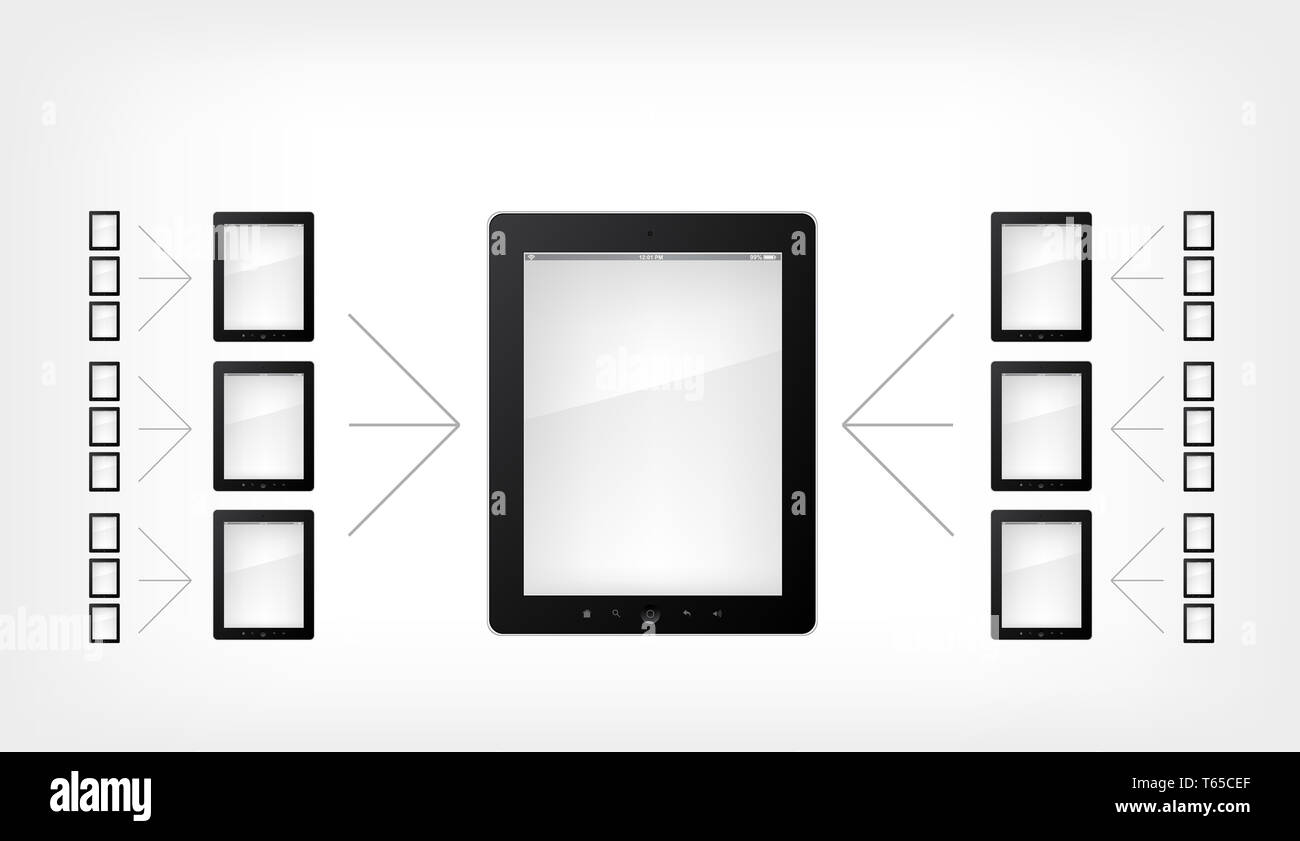 Set of Tablet PC Stock Photo - Alamy