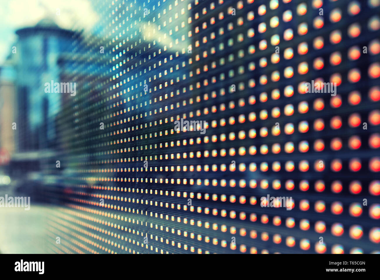 Reflection of the street in the monitor screen Stock Photo - Alamy