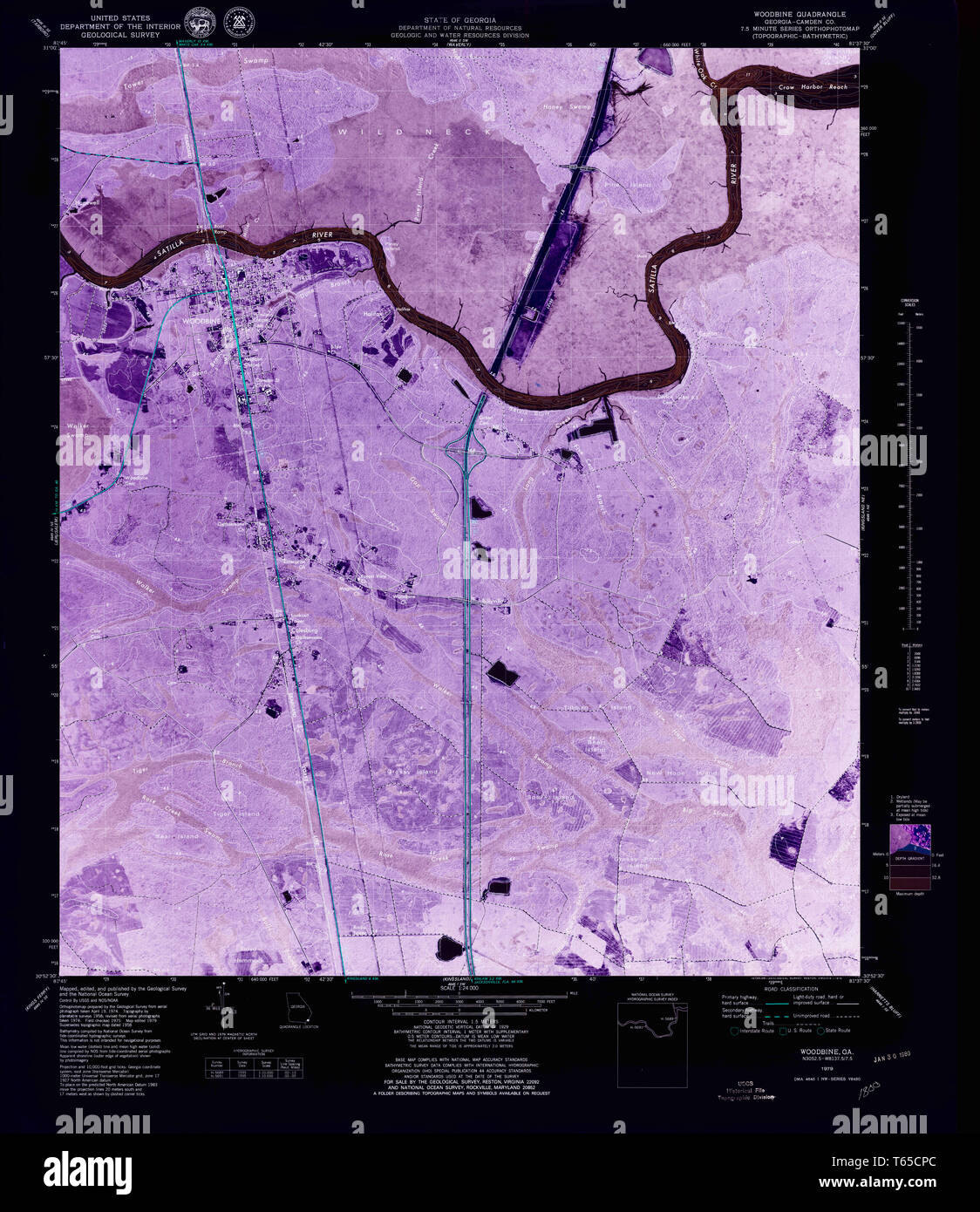 Woodbine georgia map hi-res stock photography and images - Alamy