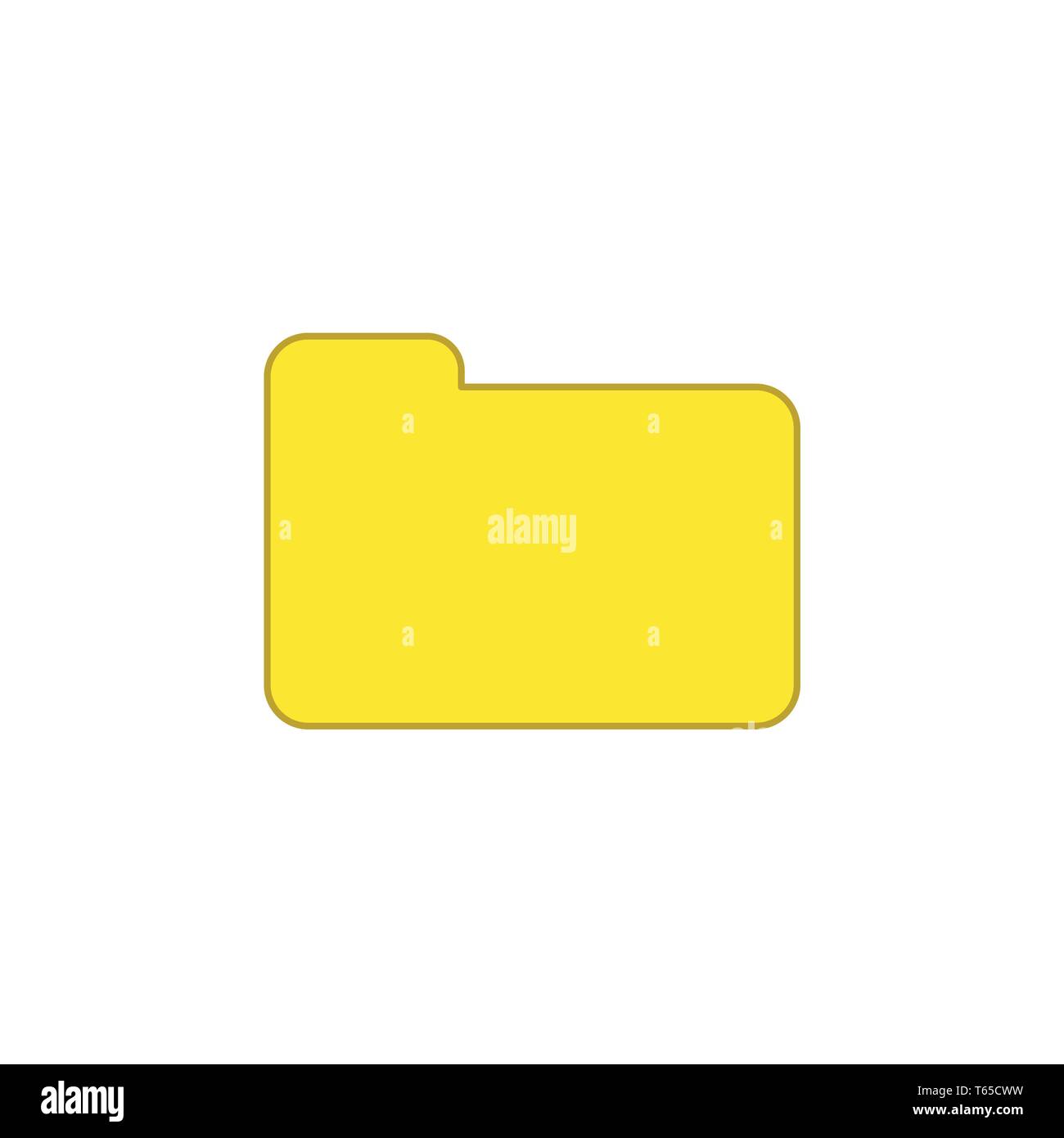 Flat design style vector illustration of closed folder symbol icon on ...