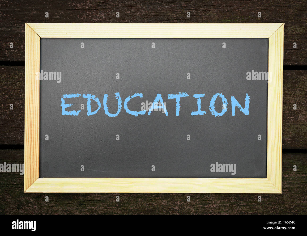 Education, words on blackboard Stock Photo - Alamy