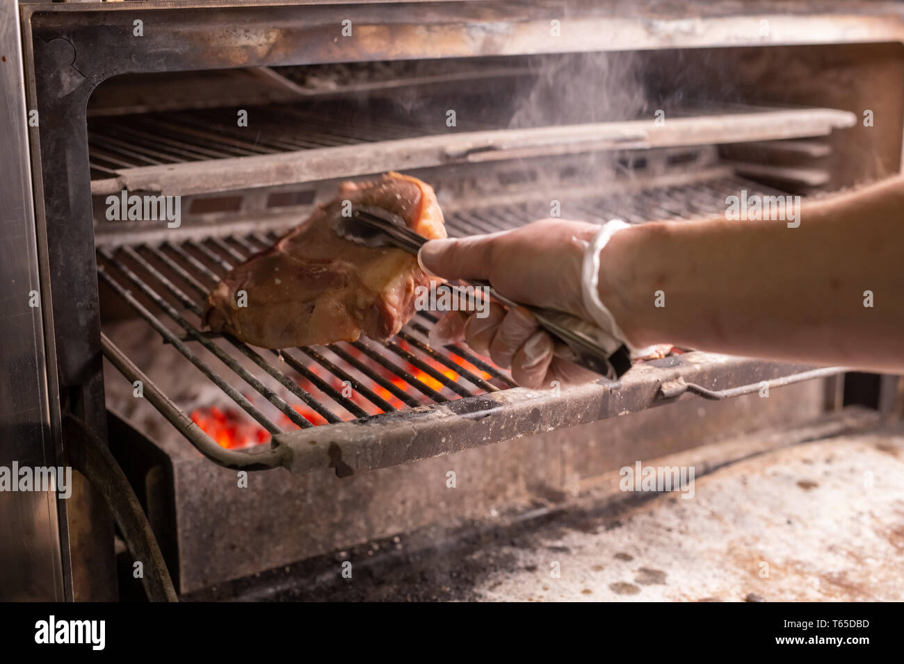 food, craft and meat concept - delicious roasted steak Stock Photo - Alamy