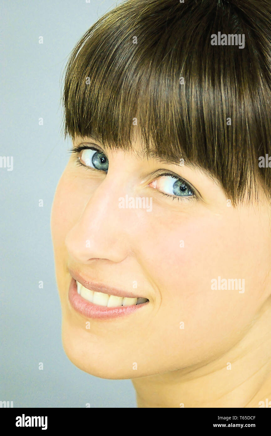 Portrait of a young lady Stock Photo - Alamy