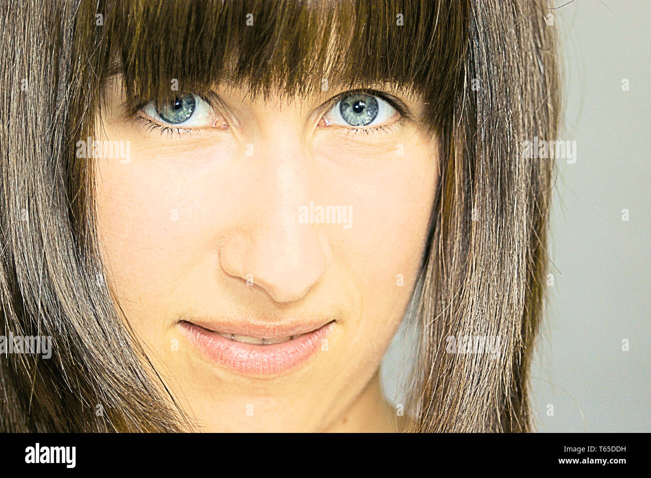 Portrait of a young lady Stock Photo - Alamy
