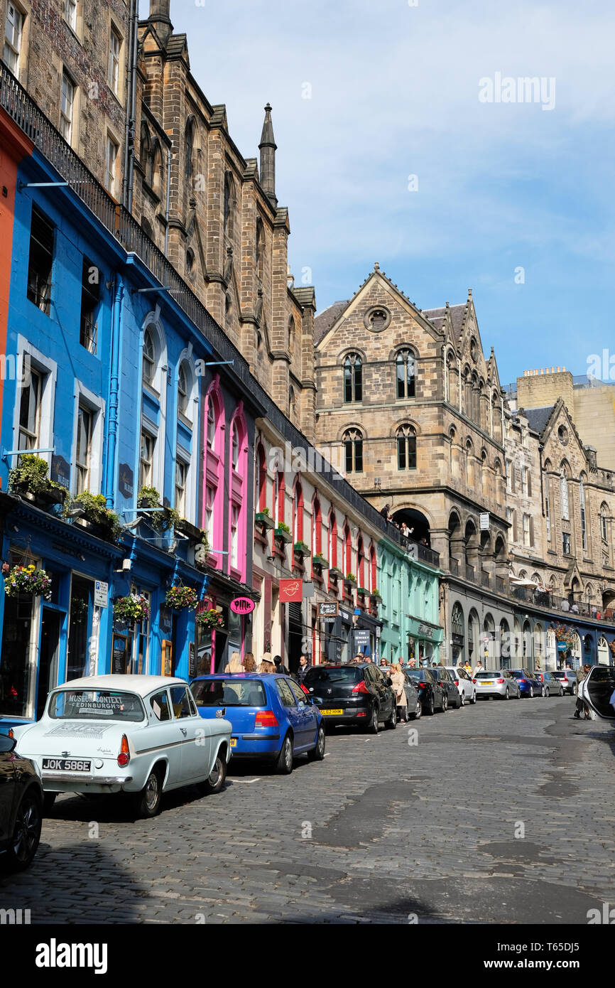 The historic colourful view of Victoria Street and West Bow in the Old ...