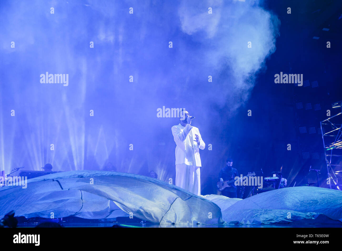 Turin, Italy. 28th Apr, 2019. Italian songwriter, winner of X Factor ...
