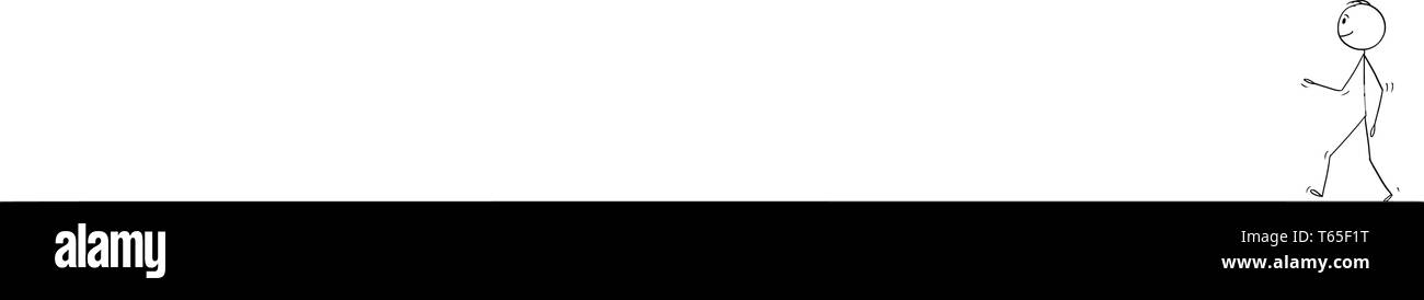 Cartoon stick figure drawing conceptual illustration of smiling man ...