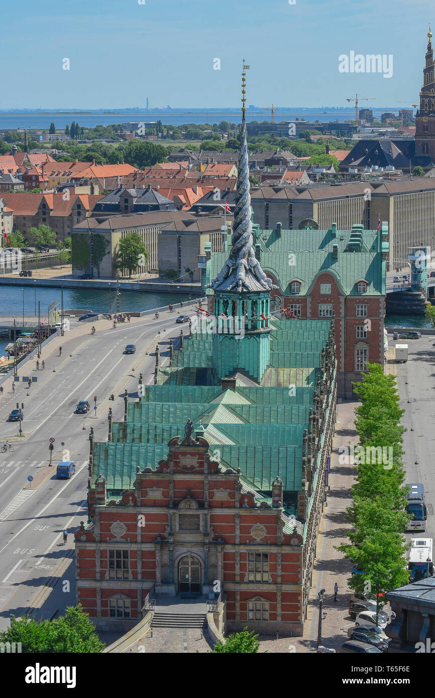 Panoramic view on the Old Stock Exchange Building (The Borsen), in ...