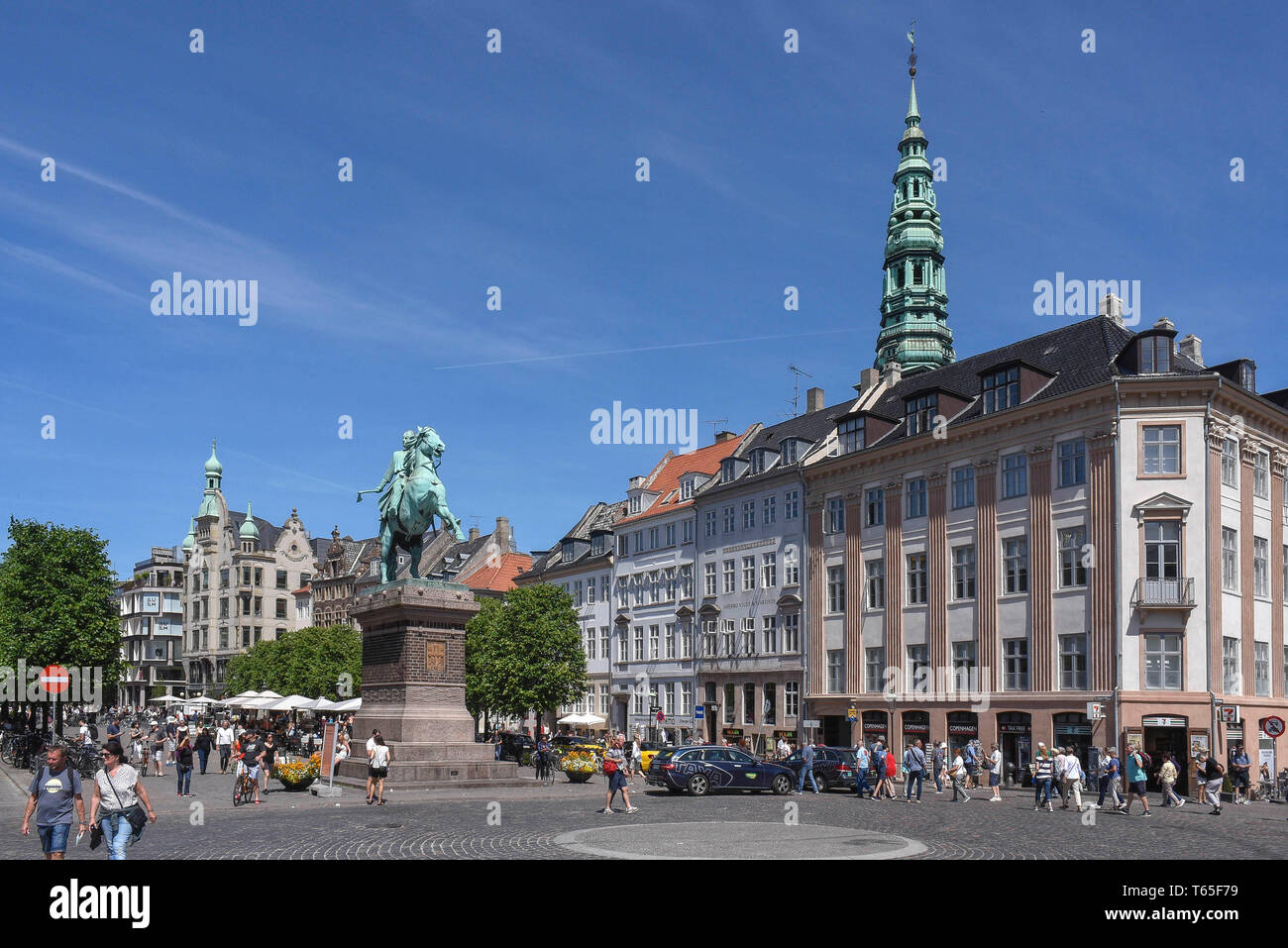 The equestrian statue of Absalon on Hojbro Plads in Copenhagen ...