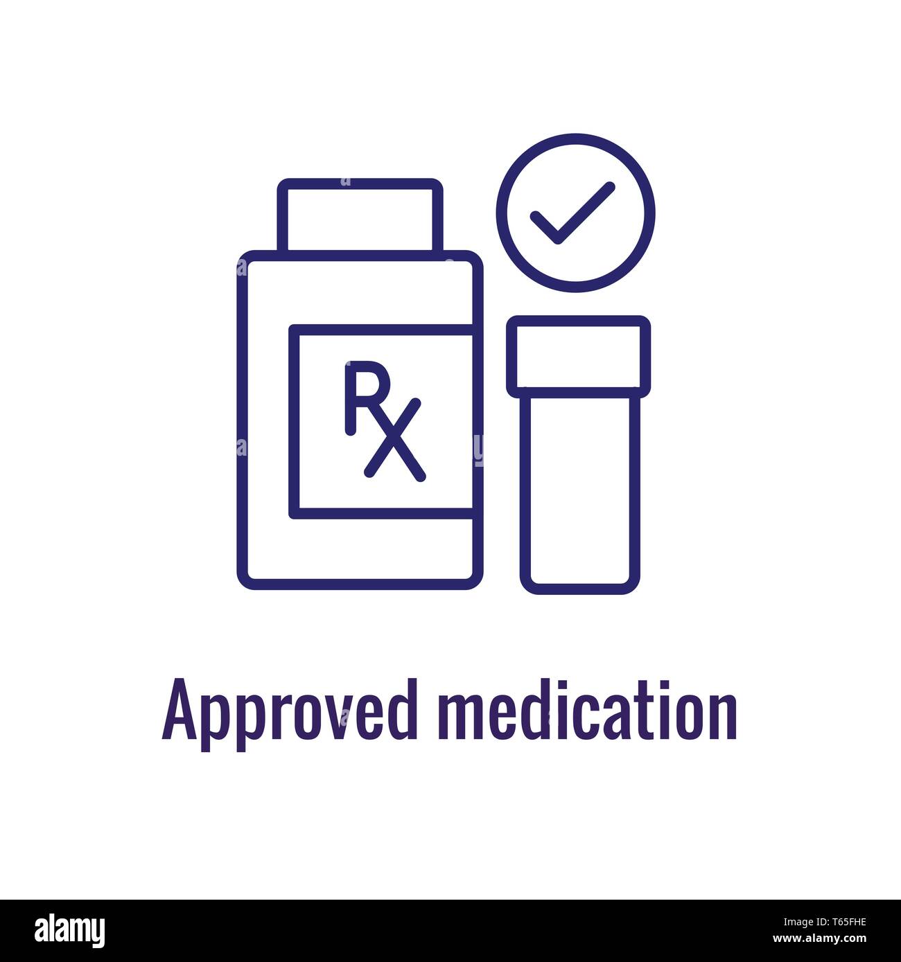 Medical Report outline / line flat vector icon - mobile application or ...