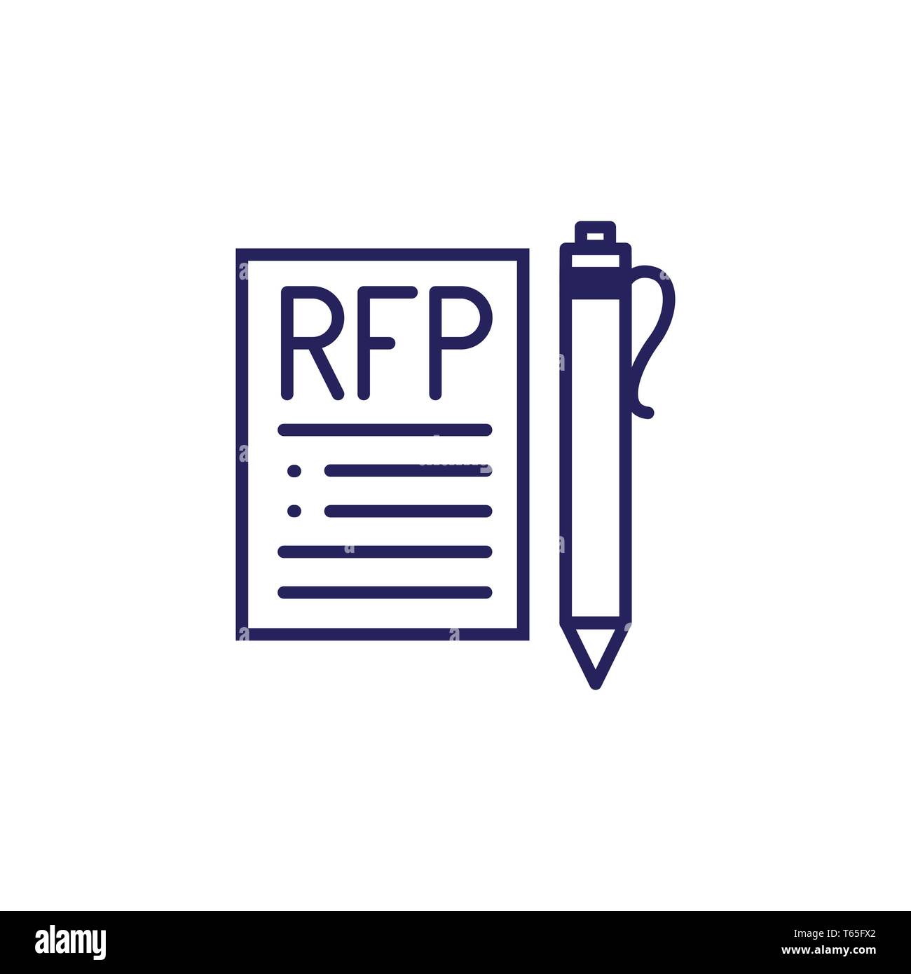 RFP Icon - request for proposal concept - idea Stock Vector Image & Art ...
