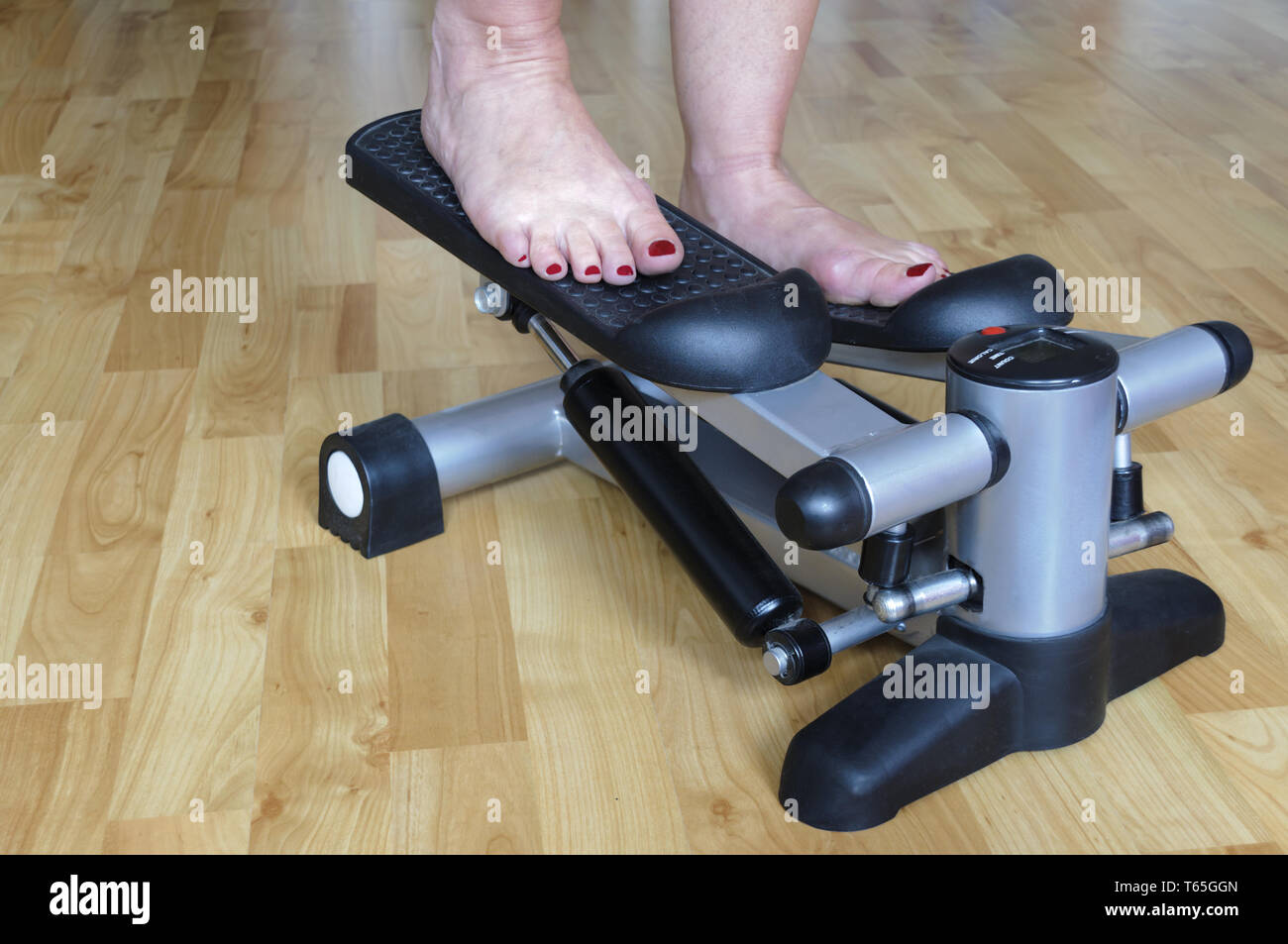 Training on a stepper Stock Photo - Alamy