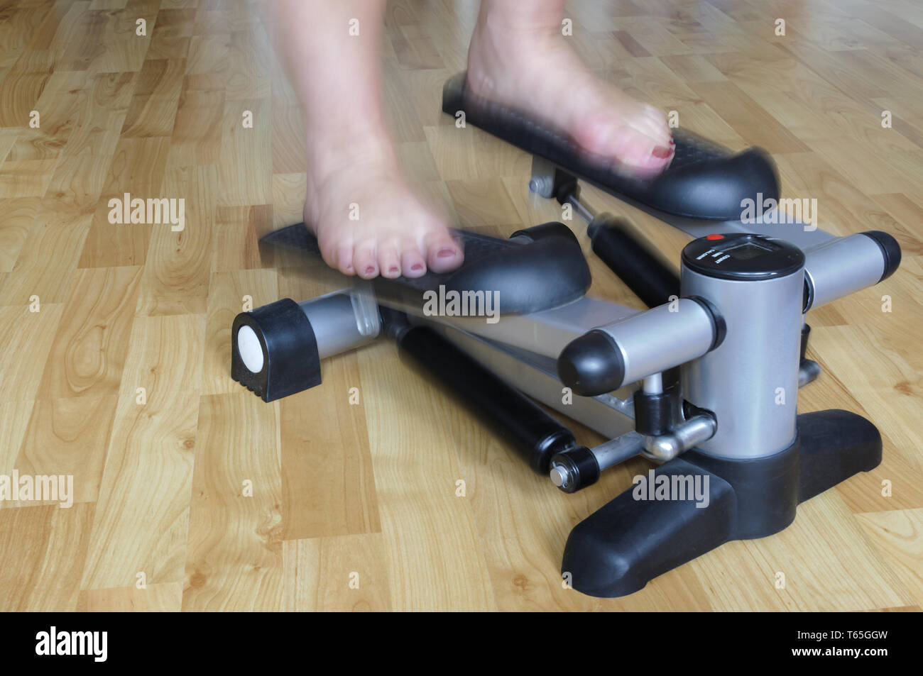 Training on a stepper Stock Photo - Alamy