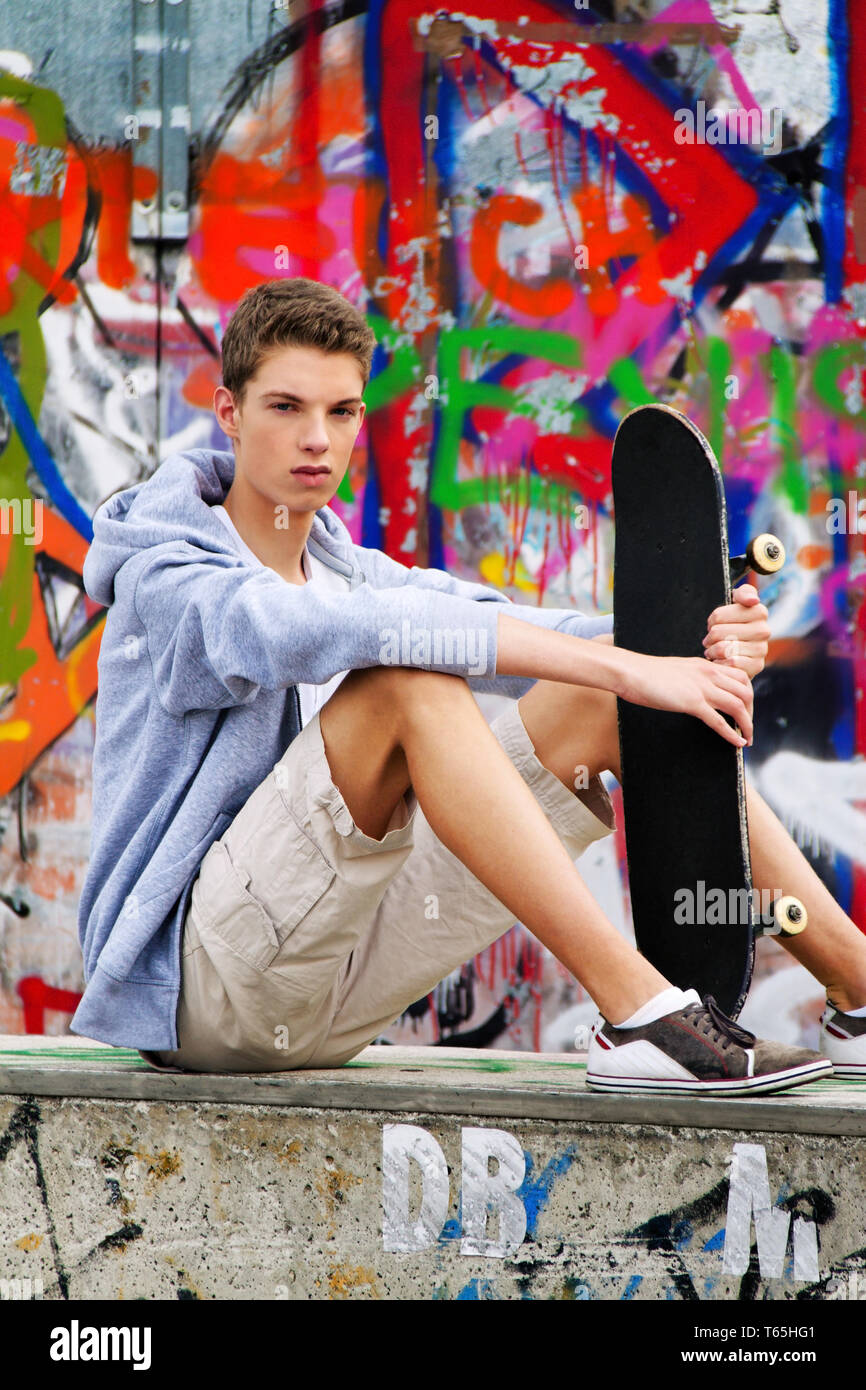 cool looking teenager Stock Photo - Alamy