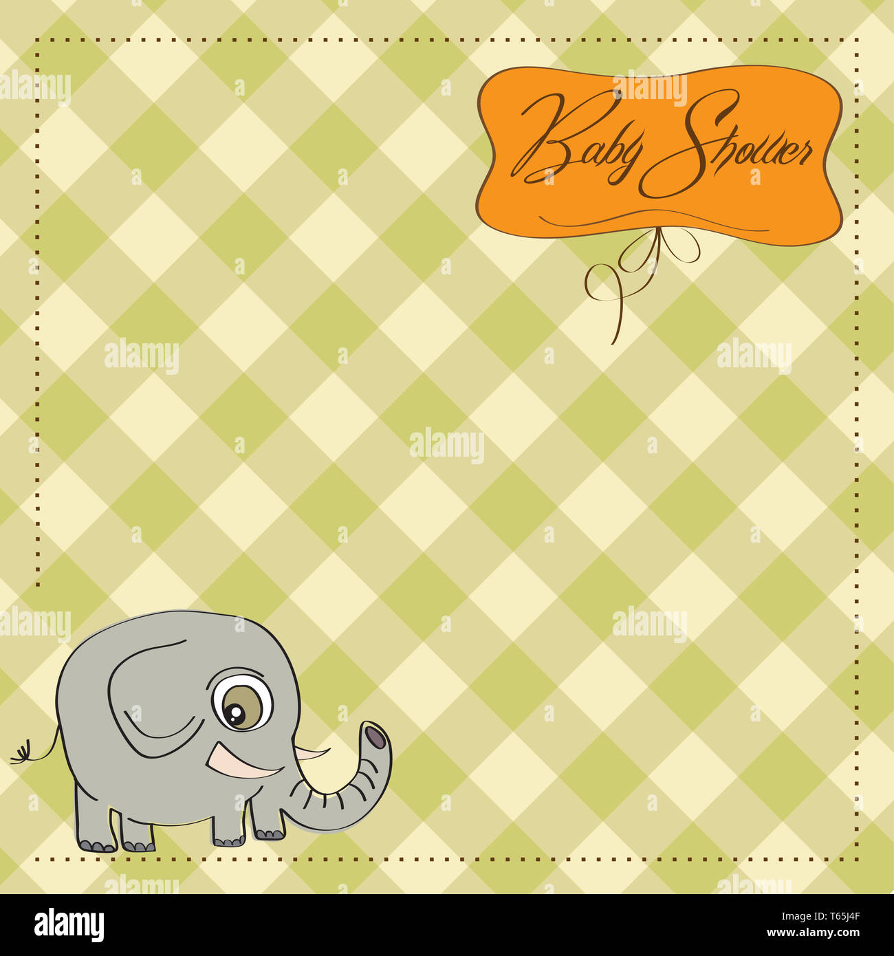 romantic baby announcement card Stock Photo - Alamy