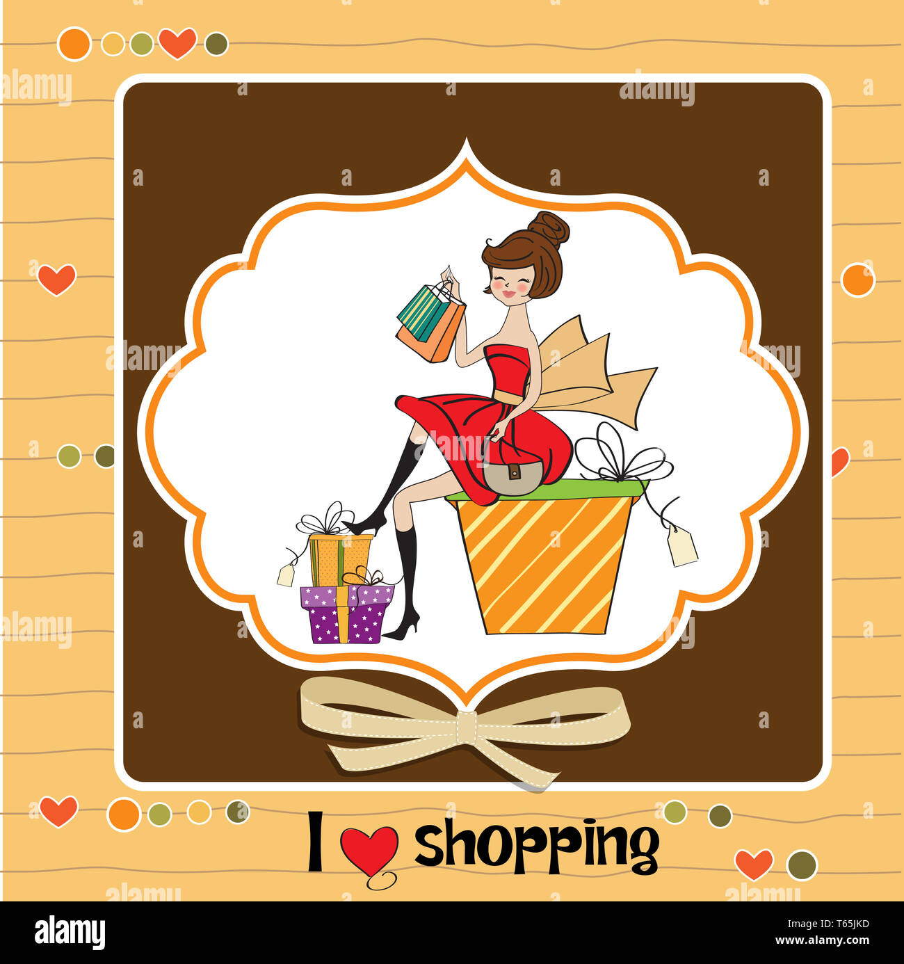 pretty young woman who is happy that she went shopping Stock Photo - Alamy