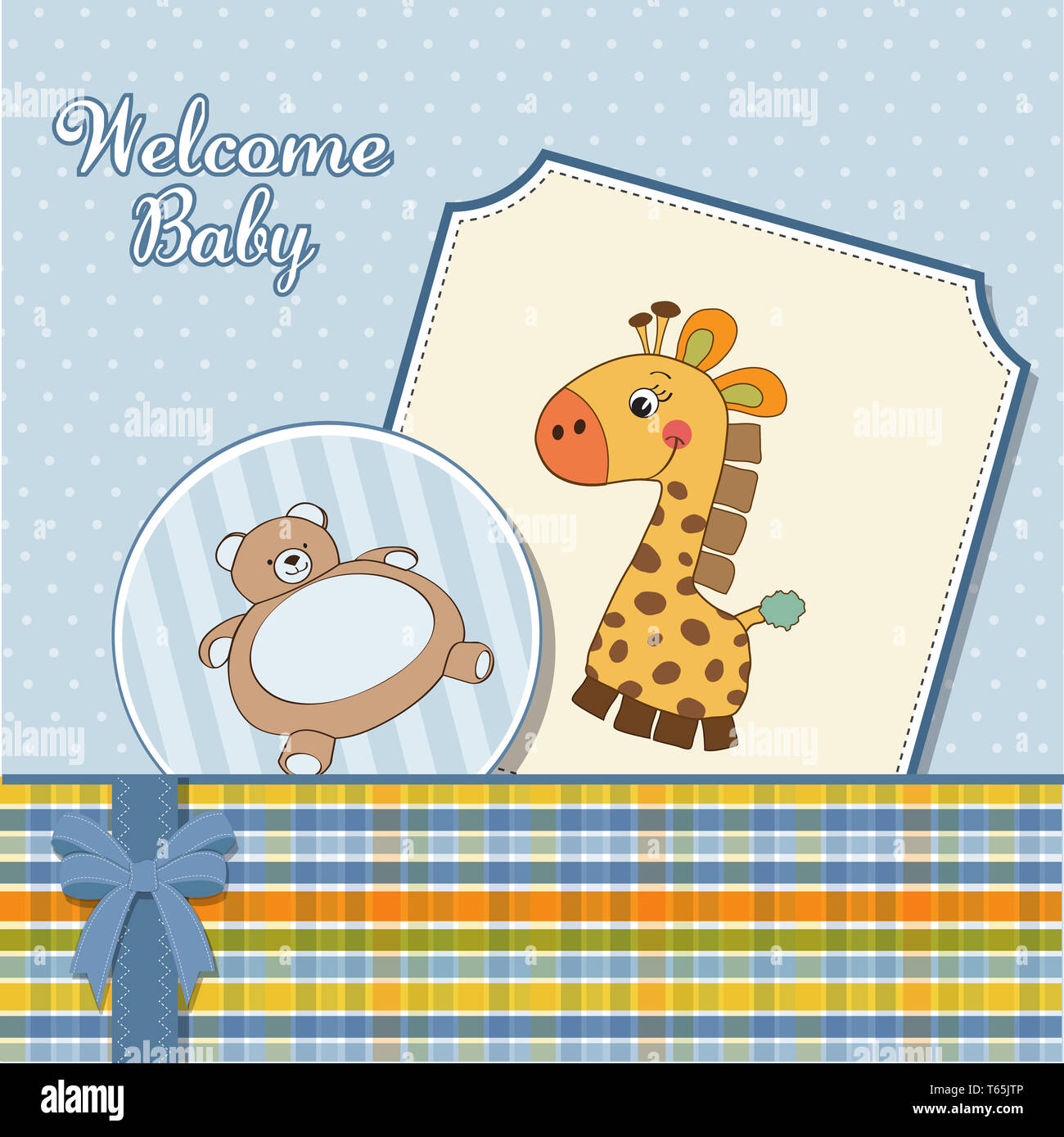 baby boy announcement card Stock Photo - Alamy