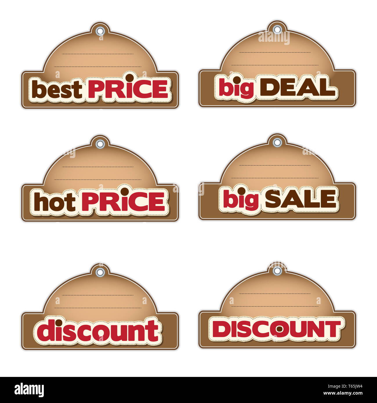 set of promotional labels Stock Photo - Alamy