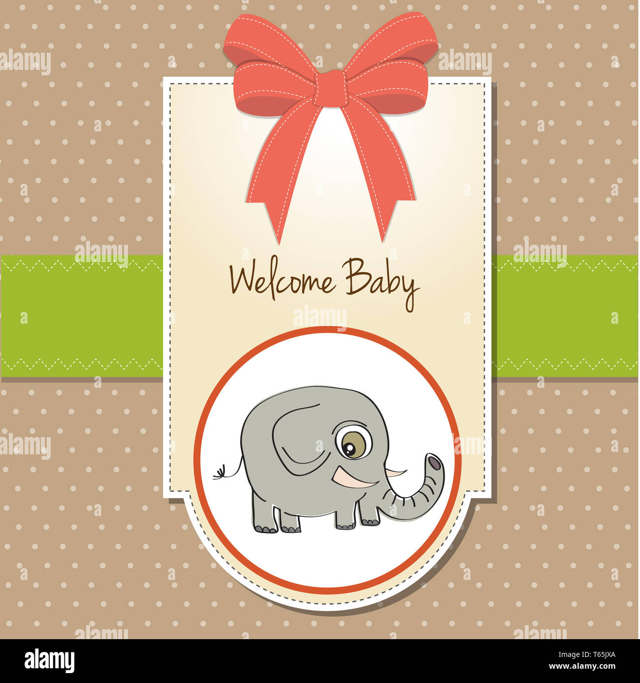 romantic baby announcement card Stock Photo - Alamy