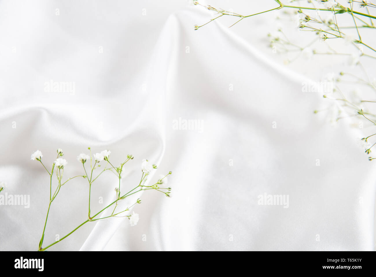 Tender wedding background. Smooth elegant white silk or satin luxury ...