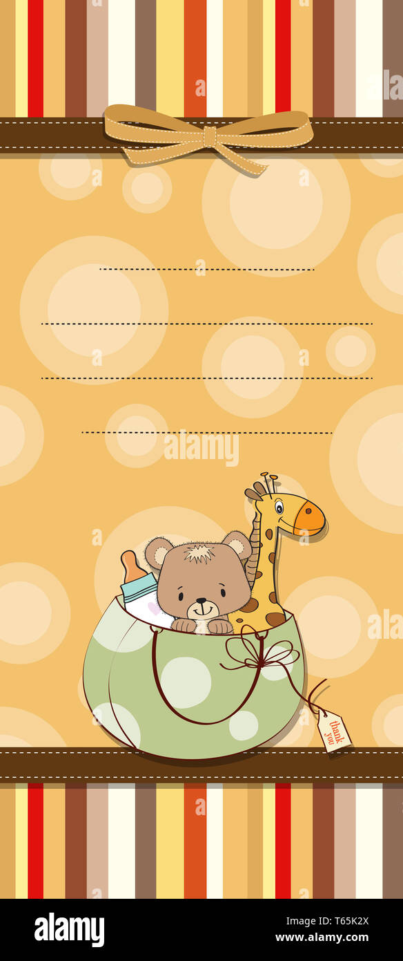 childish cartoon greeting card Stock Photo - Alamy
