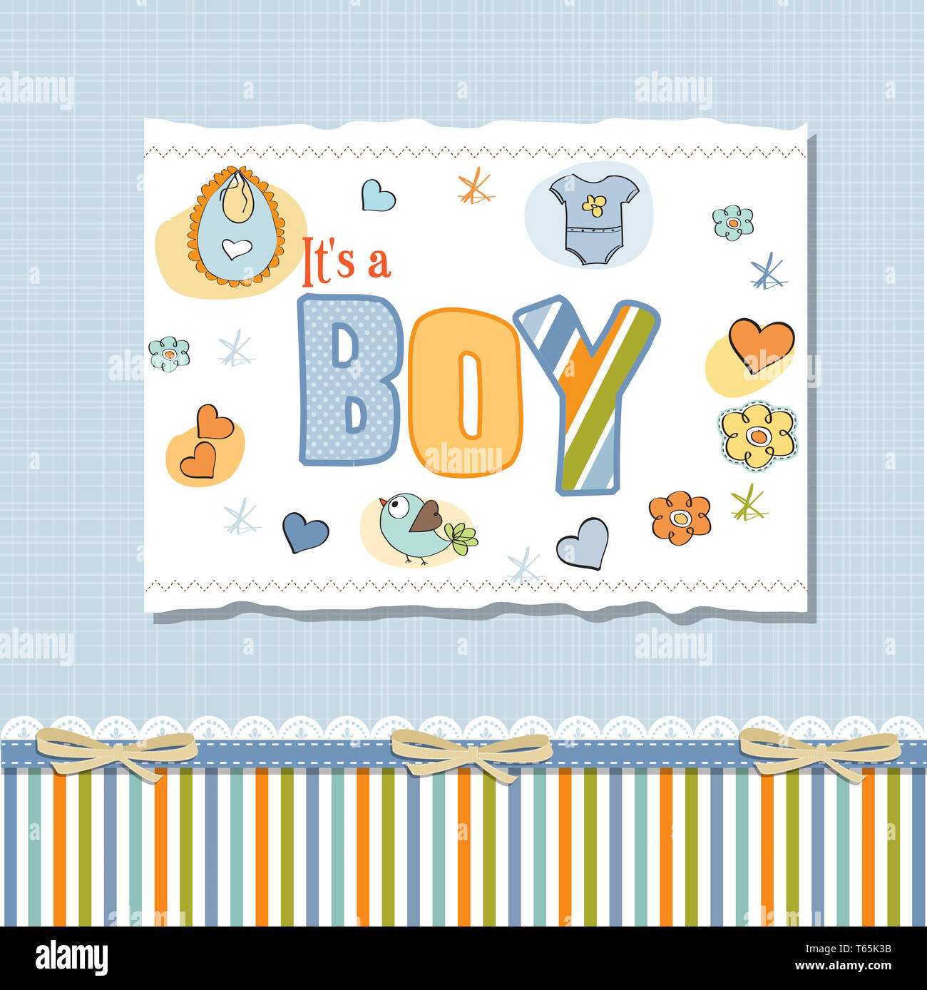 baby boy shower card Stock Photo - Alamy