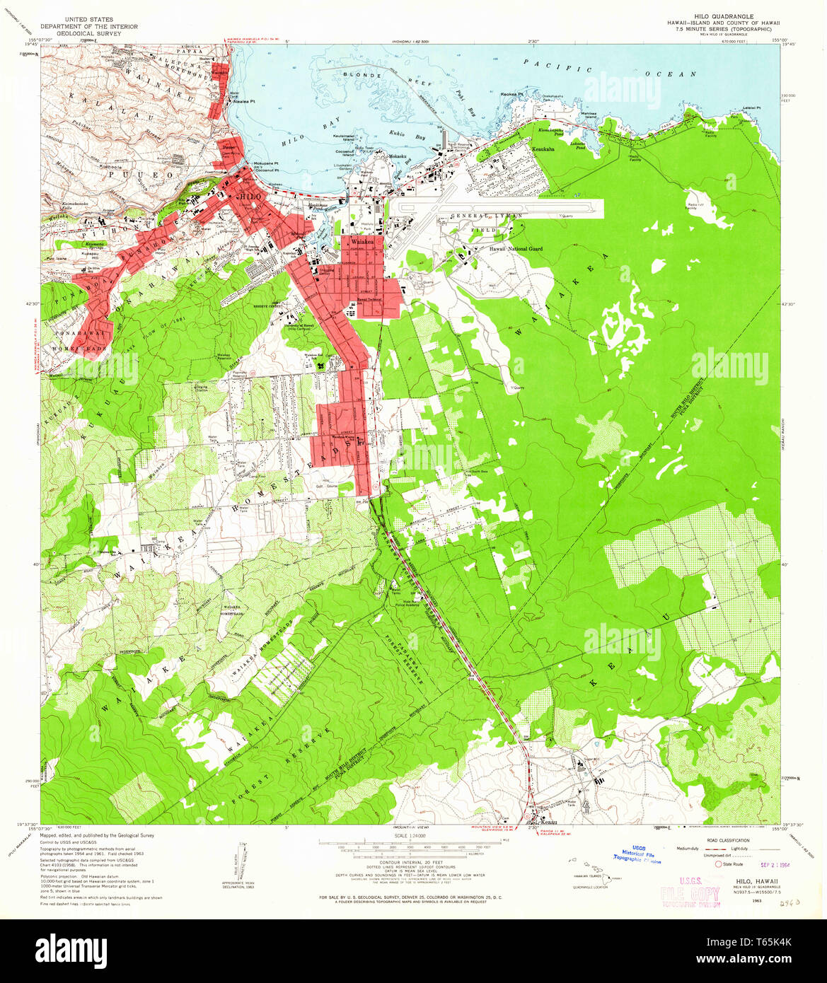 Map of hilo hi-res stock photography and images - Alamy