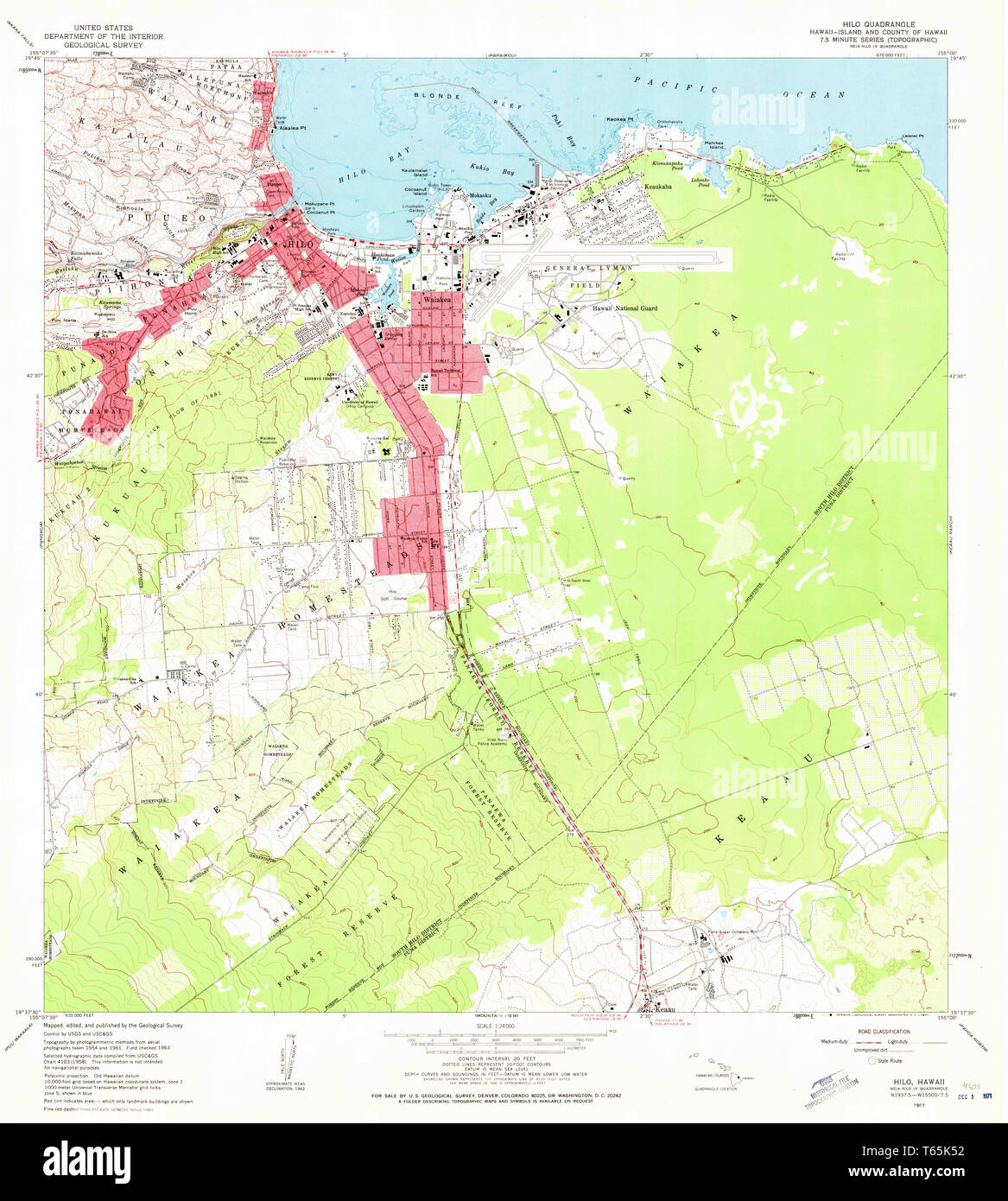 Map of hilo hi-res stock photography and images - Alamy